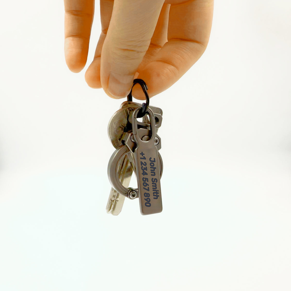 Titanium Keychain Tag with Built-in Carabiner – Logical Carry